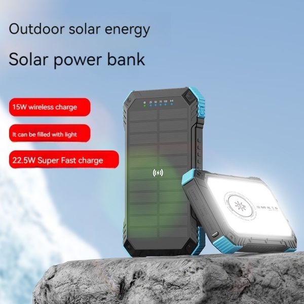 Quality Quick Charge Support Waterproof 20000mah Solar Panel Power Bank for Outdoor for sale
