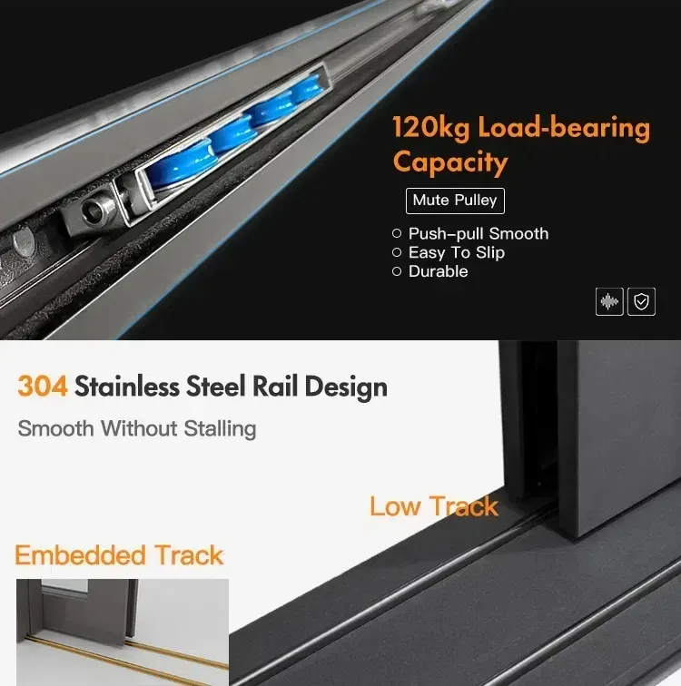 Custom Panorama Aluminium Sliding Door Extremely Narrow Thin Sitting Room Balcony Office Partition Door