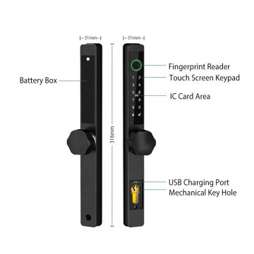 Quality TTLock Waterproof IP65 Wireless Door Lock for Hotel and Sliding Smart Narrow for sale