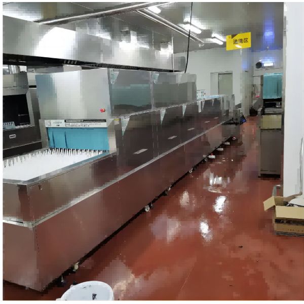 Quality Integrated Big Dishwasher Machine 380V Long lasting Dishwasher Flight Type for sale