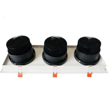Quality COB Grille LED Ceiling Downlights Three Head High Brightness With Alu Housing for sale