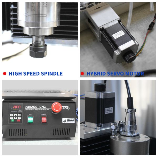 Quality 4 Axis USB MACH3 6040 CNC Router Milling Machine Square Guide Rail Version 2.2KW for sale