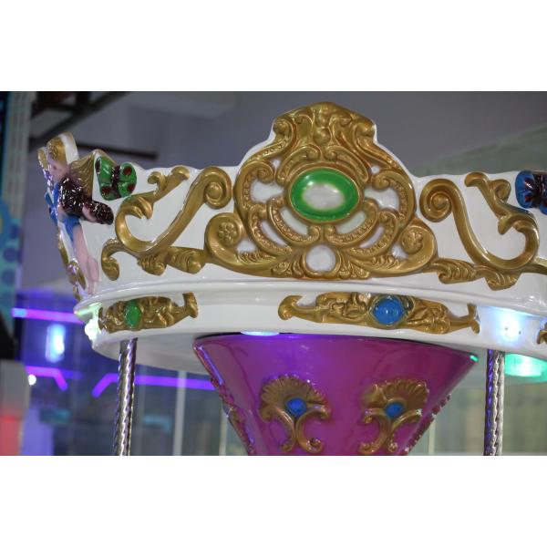 Quality Merry Go Round Mini Small Horse carousel 3 players horse kiddie rides carousel for sale