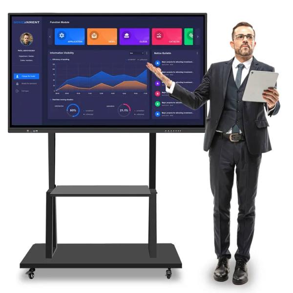 Quality 450cd/M2 Digital Smart Interactive Whiteboard For Video Meeting for sale