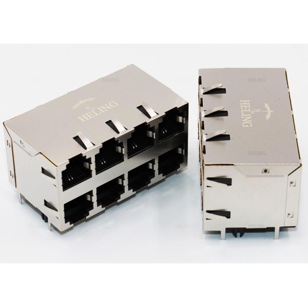 Quality Tab Up Female Lan SMT Connector , Low Profile RJ45 Waterproof Connector for sale