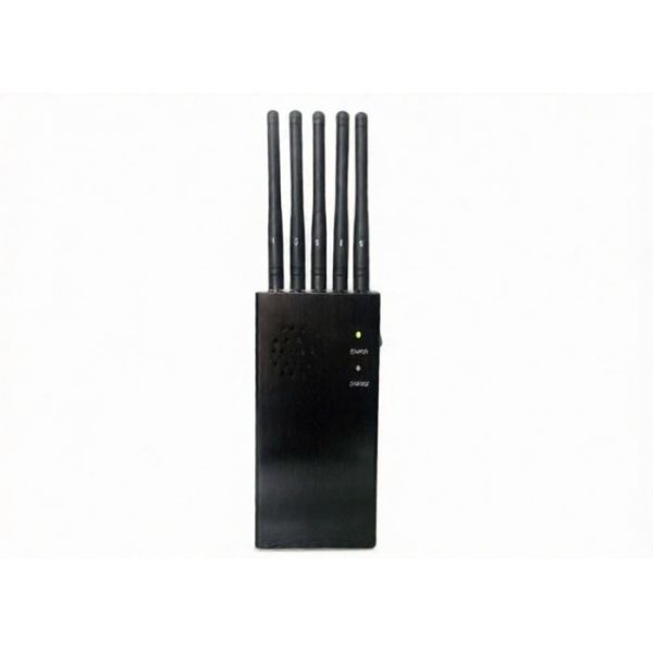 Quality Five Antennas Portable Signal Jammer Europe Style Cover Radius 2 - 20m for sale