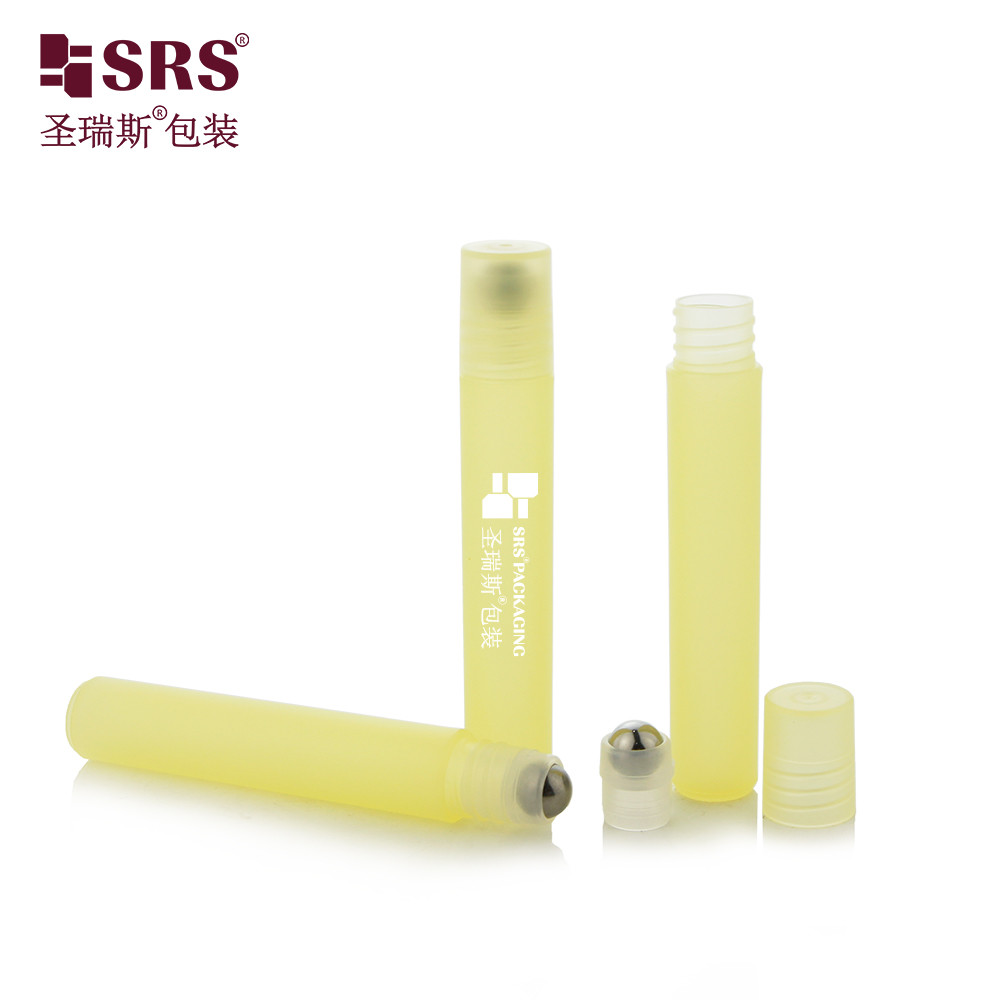 Quality RPP 8ml Empty Injection Custom Yellow Color Matte Finished Eye Serum Roll On for sale