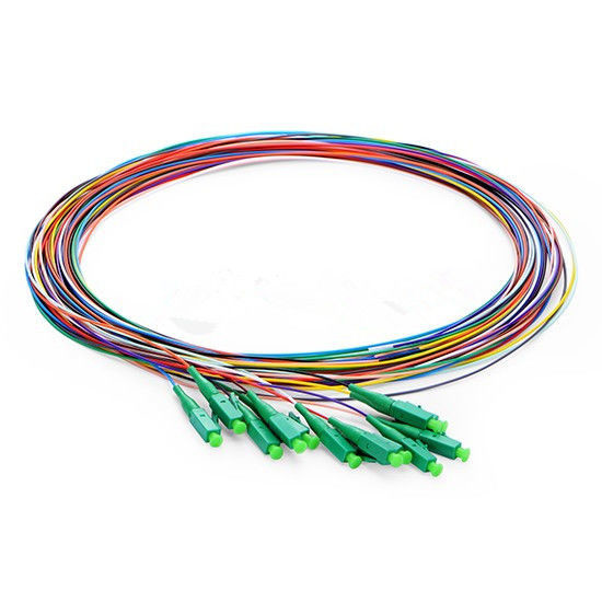 Quality 12 Color Pigtail Single Mode Fiber Jumpers LC APC For Local Area Networks for sale