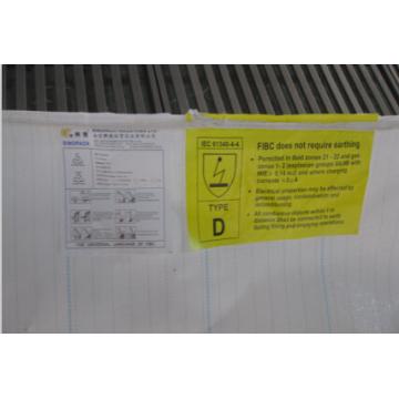 Quality Anti static CROHMIQ blue / white FIBC 1 Tonne Bulk Bags dissipative with no for sale