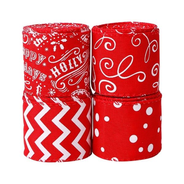 Quality MSD Wired Burlap Ribbon 2.5 Inch Christmas Bow Ribbon Support for Customized OEM Needs for sale