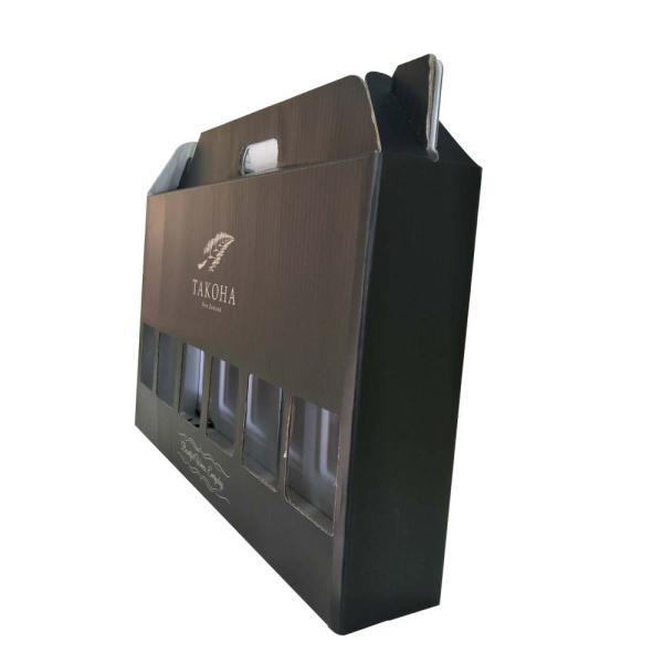 Quality Corrugated Board 6 Pack Bottle Beer Carrier Custom Size Wine Boxes for sale