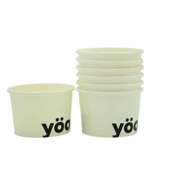 Quality 4 Oz Disposable Ice Cream Bowls White Eco Friendly Frozen Yogurt Cup for sale