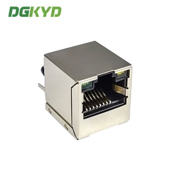 Quality High Performance 180 Degree Top Entry RJ45 Jack With Transformer Cat 5 for sale