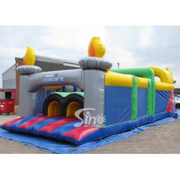 Quality Outdoor Kids Commercial Inflatable Obstacle Course For Inflatable Playground Equipment for sale