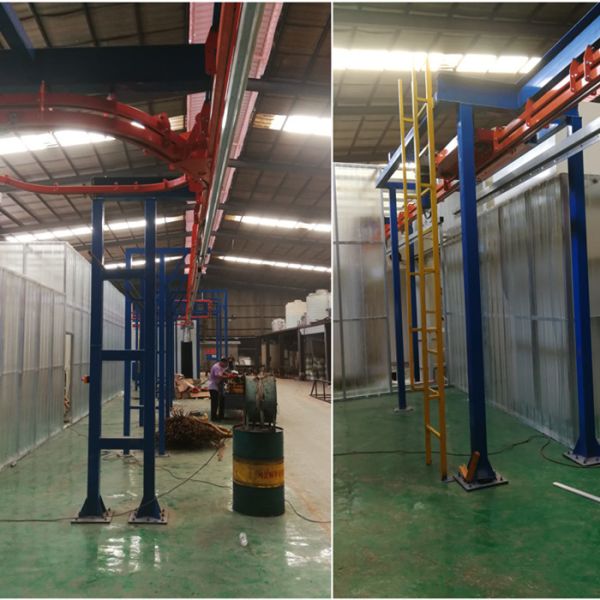 Quality High Efficiency Electrostatic Automatic Powder Coating Plant Line New Condition for sale