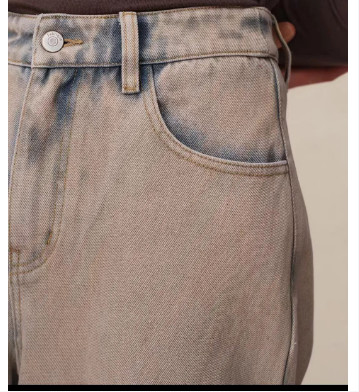 Quality High-waisted straight-leg denim trousers for sale