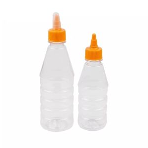 Quality Food Grade PET 17oz Clear Ketchup Mustard Squeeze Bottles for sale