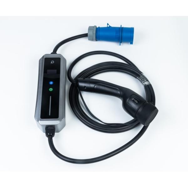 Quality Car Mode2 IEC62196 230V 1-Phase 32A Max 7kw Portable EV Charger With Type2 Connector for sale