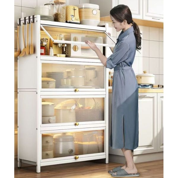 Quality Multi-Functional Floor-Standing kitchen metal pantry With 5-Layer Anti-Rust for sale