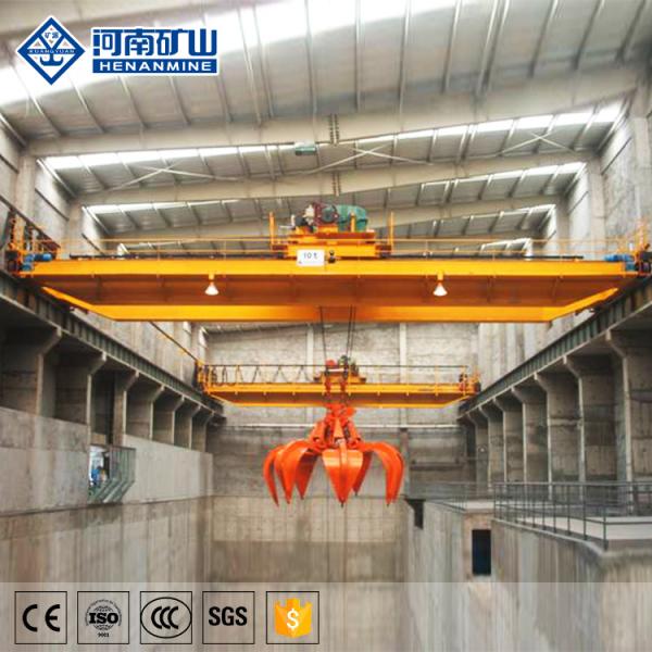 Quality QZ Type 5t 10t 15t 20t Double Overhead Grab Crane with CE Certificate for sale