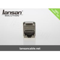 Quality Full Shield FTP RJ45 8p8c 180 Degree Toolles Cat7 Keystone Jack for sale