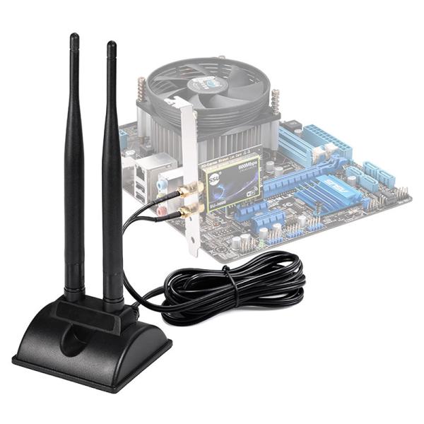 Quality 2.4GHz 5GHz Dual Band aerial Wireless WiFi Communication Antenna SMA Magnet Base for sale