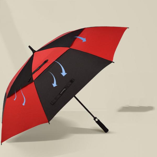 Quality Customized Logo 8-Bone Automatic Double-Layer Golf Men's Umbrella for Stormy for sale