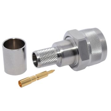 Quality N Type Straight Crimp Male 50 Ohm LMR-400 RF Connector for sale