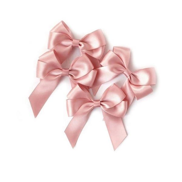 Quality Red Pre-tied Satin Ribbon Bow for Gift Box Packing MSD Customized Self Adhesive for sale