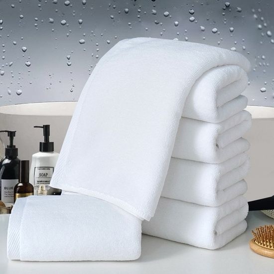 Quality 5 Star Bathroom Linen Plain Weave Terry 100% Cotton Hotel Bath Towel for sale