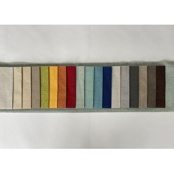 Quality Shrink Resistant Linen Sofa Fabric 280gsm Polyester Furniture Textile for sale