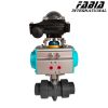 china Pvc Pneumatic Operated Ball Valve Soft Seated Valves Pneumatic Ball Valve