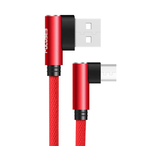 Quality Focuses 90 Degree Micro USB Data Transfer Cable For Mobile Phone for sale
