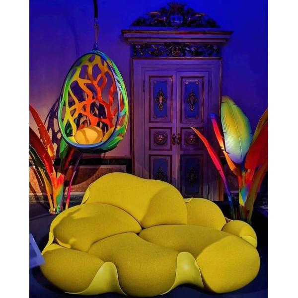 Quality Lamb Wind Hotel Room Sofa Living Room Cream Velvet Sofa for sale