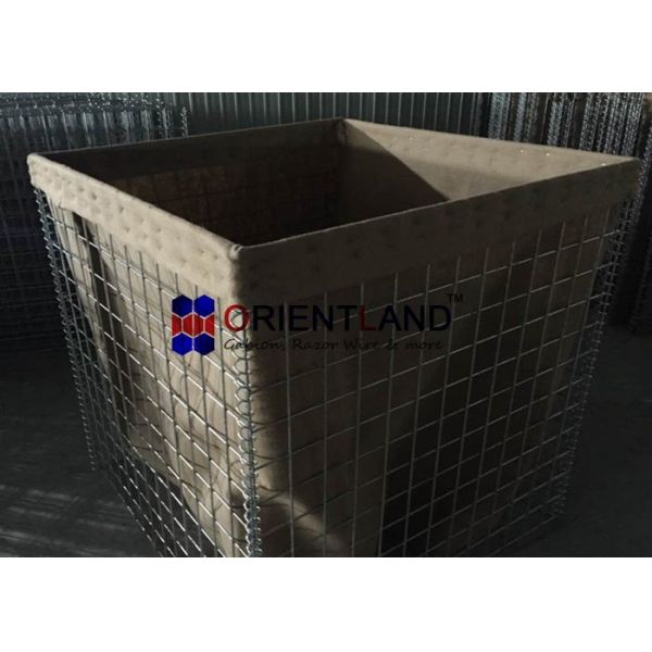 Quality Flood Control Hesco Baskets 4mm 5mm Wire Diameter Square Hole MIL 6 for sale