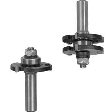 Quality Exquisite industrial tools 2 Pcs TCT Router Bit Set Tongue And Groove Router for sale