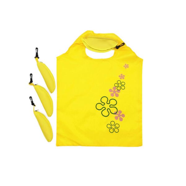 Quality Cartoon Fruit Polyester Foldable Reusable Grocery Bags Eco friendly for sale