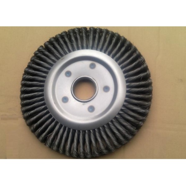 Quality Double Layer Twisted Wire Brush 300mm OD For Metal Tube Rust Removal for sale