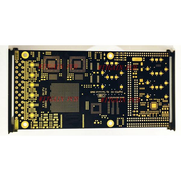 Quality 6 Layer HDI PCB Board FR4 High Tg Material Black Solder Mask 4 Mil Min Hole for sale
