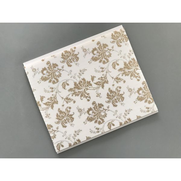 Quality 10 Inch Gold Leaf Ceiling PVC Panels Easy to Connect For Wall and Ceiling for sale