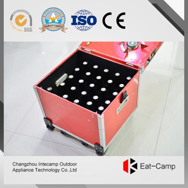 Quality Solid Wood Foldable Picnic Table , Aluminum Alloy Camping Cooking Table for sale