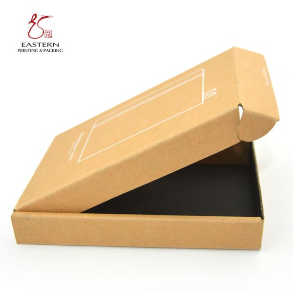 Quality Eastern Black Kraft Paper Corrugated Shipping Boxes E Fute for sale
