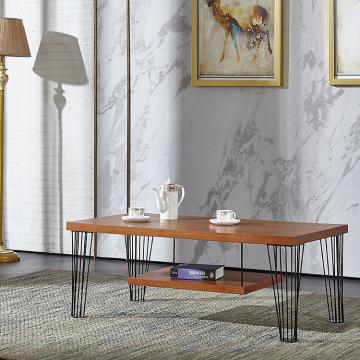 Quality KD Packaging Anti-Scratch E1 MDF Wooden Double-Layer Coffee Table for sale