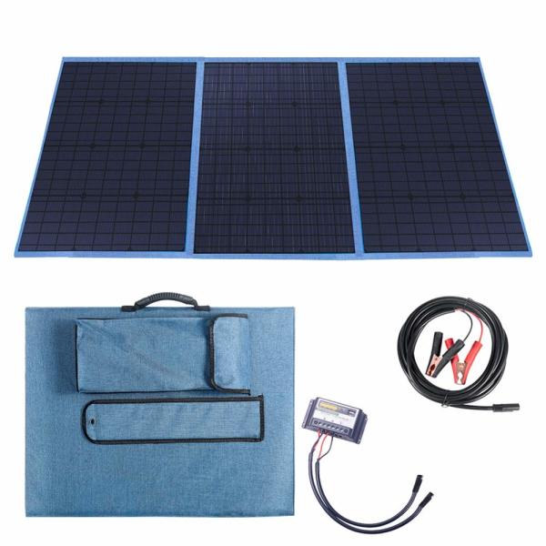 Quality 150w Blue Solar Charging Bag Solar Bank Backpack 150 Watt for sale