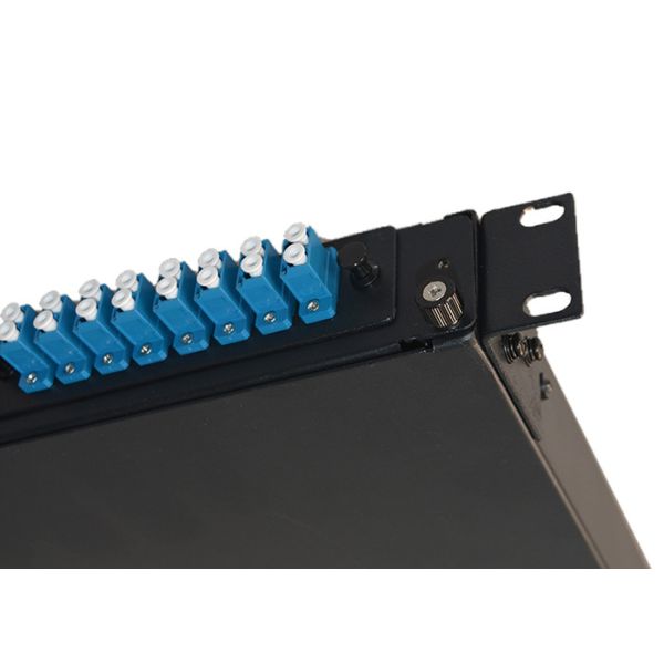 Quality Rack Mounted 1U Fiber Patch Panel With 48 Cores LC Pigtail Single Mode Type for sale