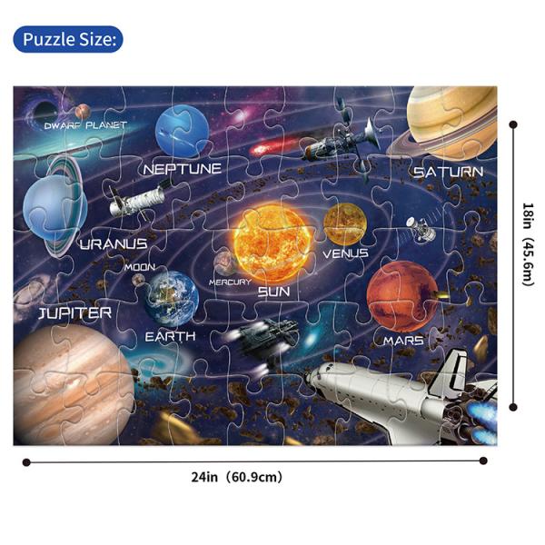 Quality Custom 46pcs Solar System Photo Maker Game Jigsaw Puzzle Gift Box for sale