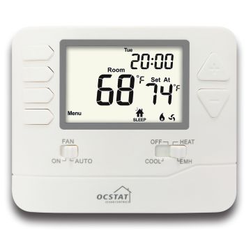 Quality 24V Digital Room Heat Pump Thermostat With Large Digital Display Dual Powered for sale