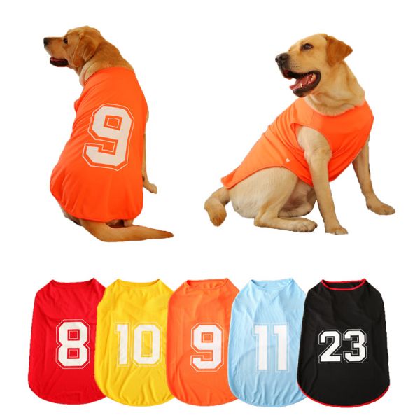 Quality Summer Premium Large Dog Clothes Thin Vest Jersey Pet Clothes for sale