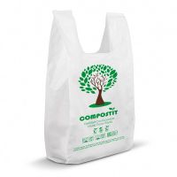 Quality Custom printed Certified Compostable Biodegradable plastic Carry Bags for sale