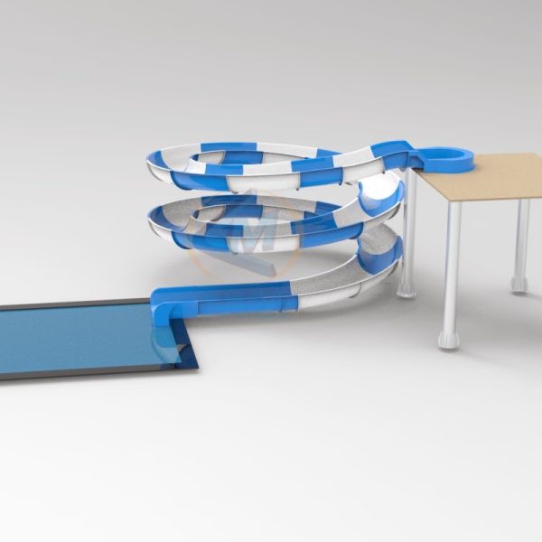 Quality Single Water Park Slide Curved Bright Surface Innovative With Customized for sale